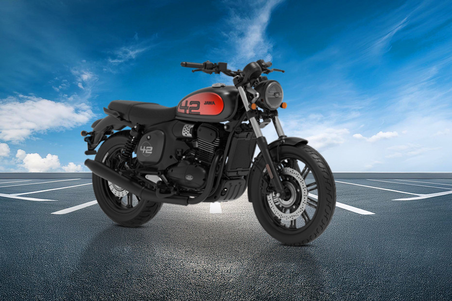 Jawa 42 FJ Dual Channel Deep Black Matte Red Clad Price, Images, Mileage, Specs & Features