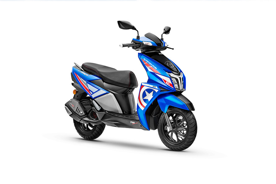 TVS NTORQ 125 Combat Blue Colour - NTORQ 125 Combat Blue Price