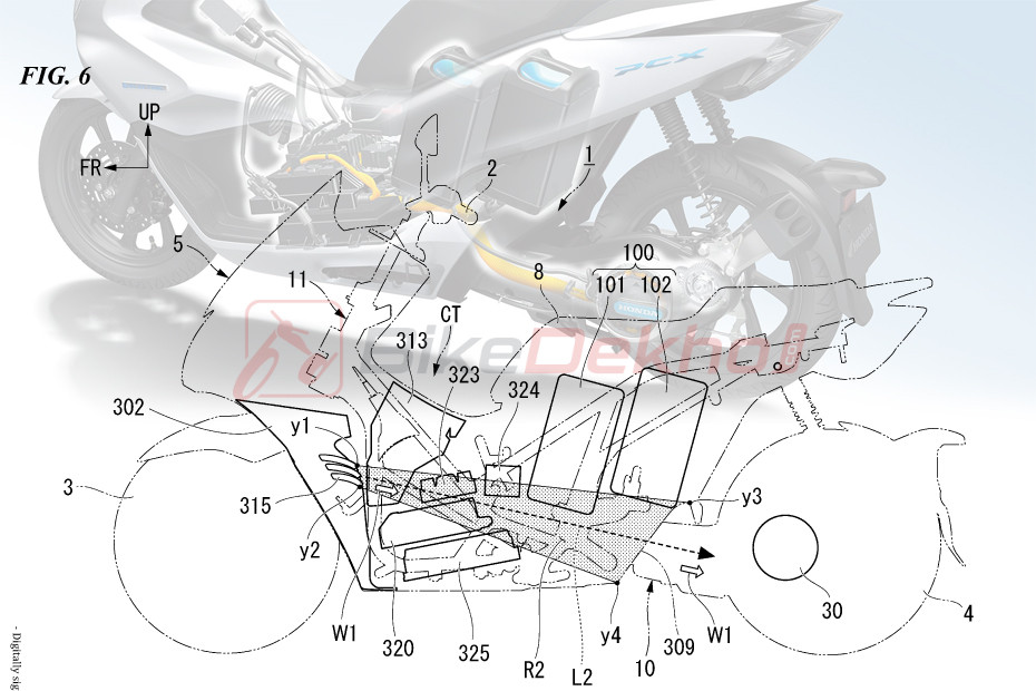 Honda PCX Electric Scooter Patent Images Leaked; Will It Come To India ...