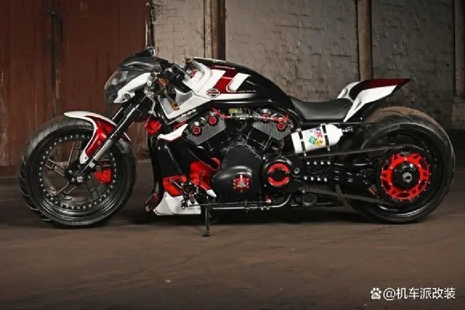 A Futuristic-Looking Harley-Davison V-Rod, With A Pulsar NS200 ...