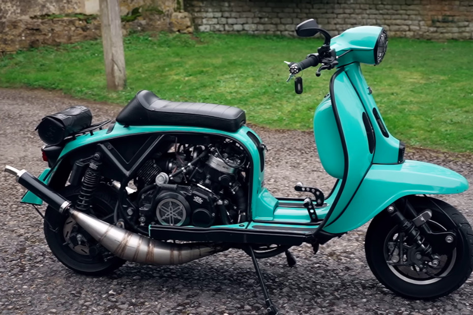 Watch Video: This Lambretta Scooter With A Yamaha RD 350 Engine Is The ...