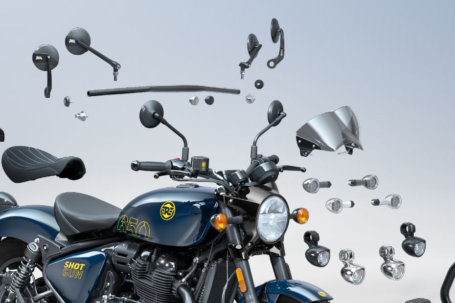 First Look: Royal Enfield Shotgun 650 Accessories | BikeDekho