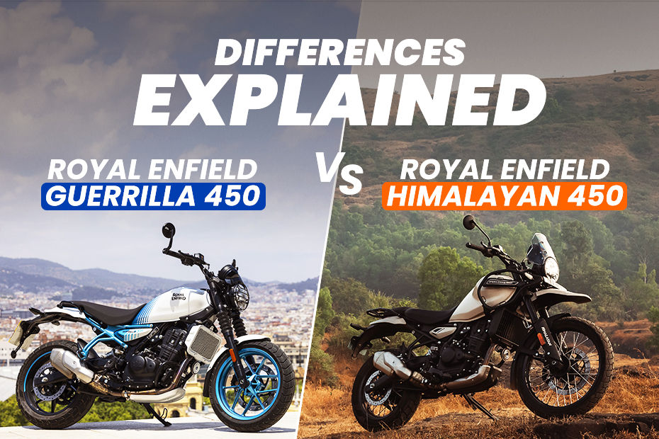 Royal Enfield Guerrilla 450 And Himalayan 450 Differences Explained ...