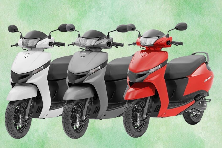 2024 TVS Jupiter 110 Colours Explained: Starlight Blue Gloss, Titanium ...