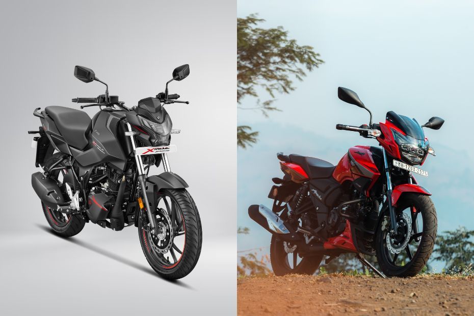 Hero Xtreme 160R 2V Vs TVS Apache RTR 160 2V: Image Comparison | BikeDekho